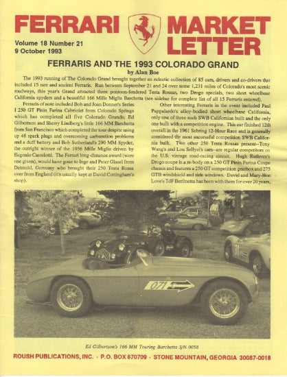Ferrari Market Letter Vol. 18 N.21 – Albaco Collectibles