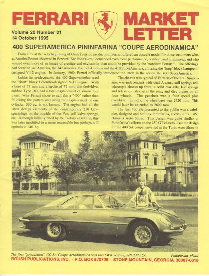 Ferrari Market Letter Vol. 20 N.21 – Albaco Collectibles