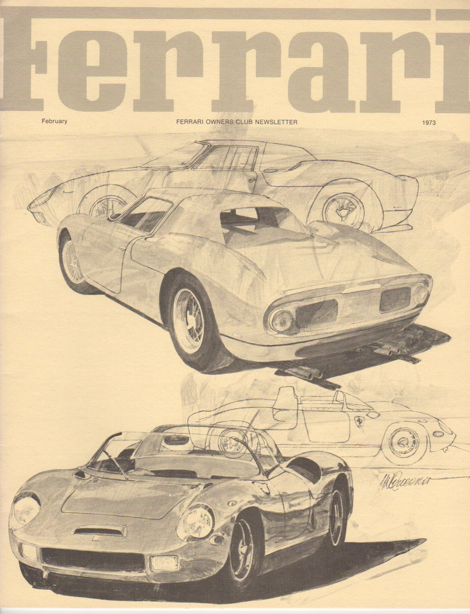 Ferrari, Newsletter of the Ferrari Owners Club (USA) 1973 - Vol 9 N 2 ...