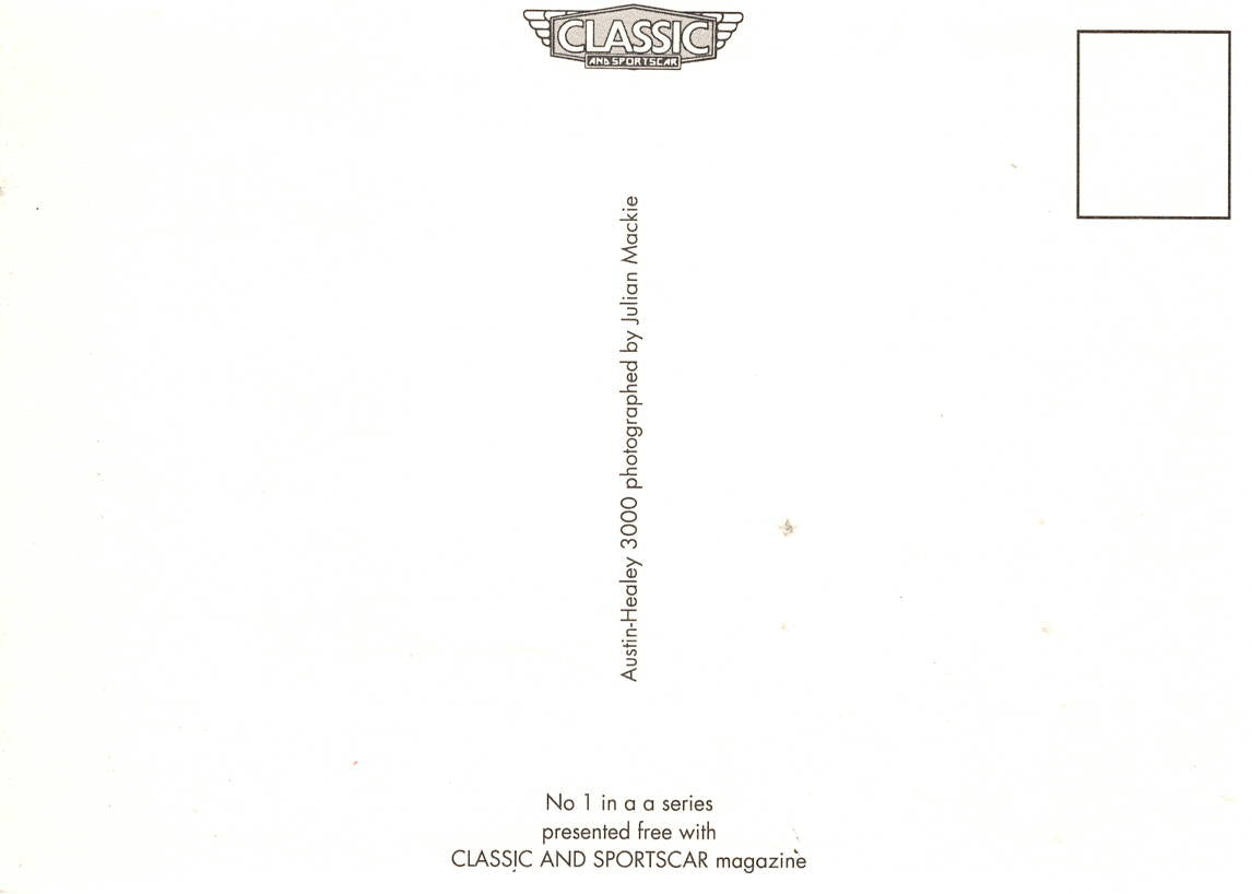 Austin Healey 3000 Postcard – Albaco Collectibles