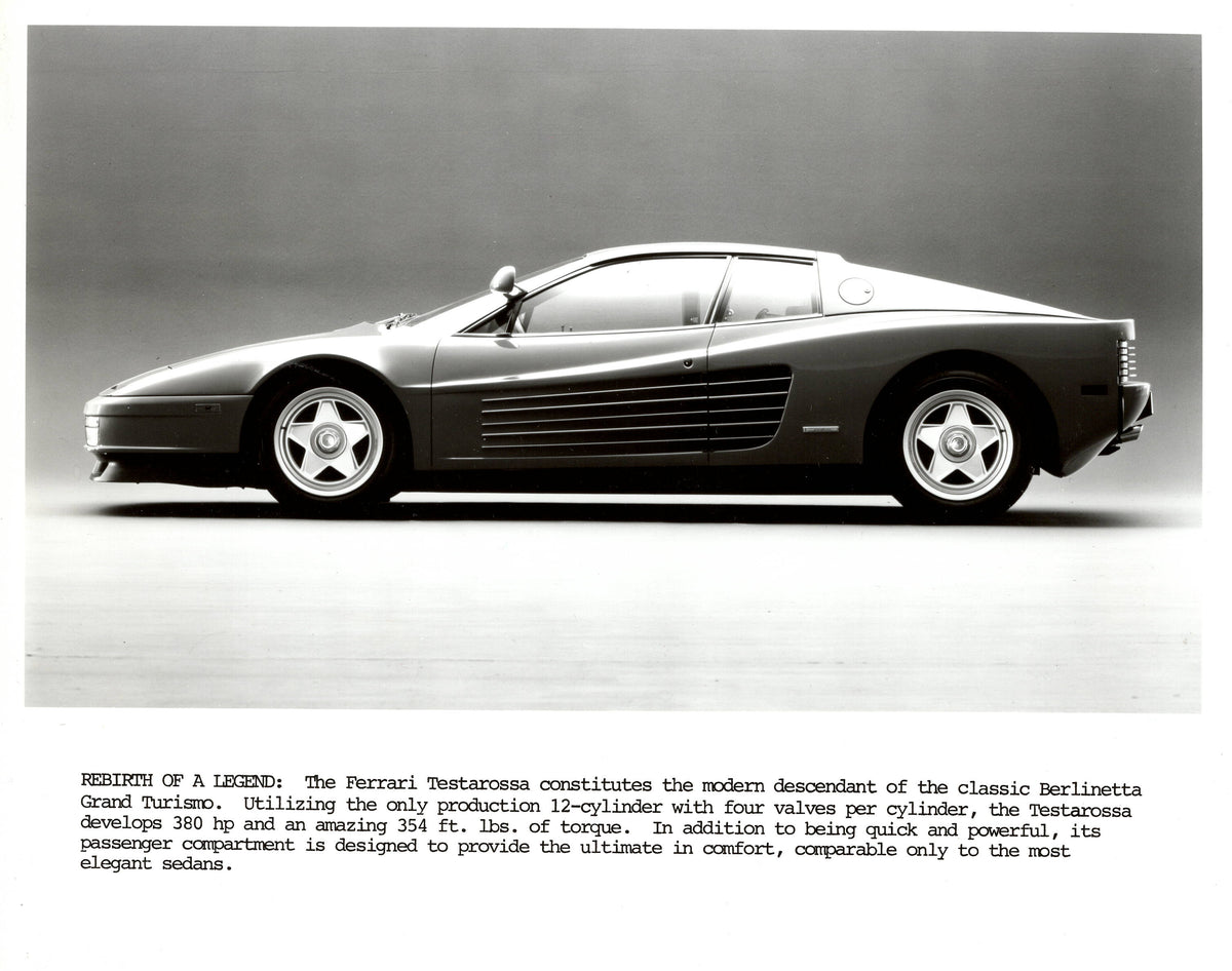 Ferrari Testarossa Press Photo – Albaco Collectibles