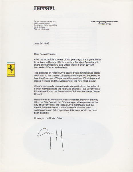 Ferrari F355 Spider Rodeo Drive Introduction Brochure – Albaco Collectibles