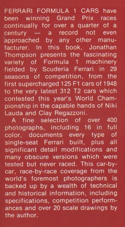 Ferrari Formula 1 Cars (J Thompson) – Albaco Collectibles