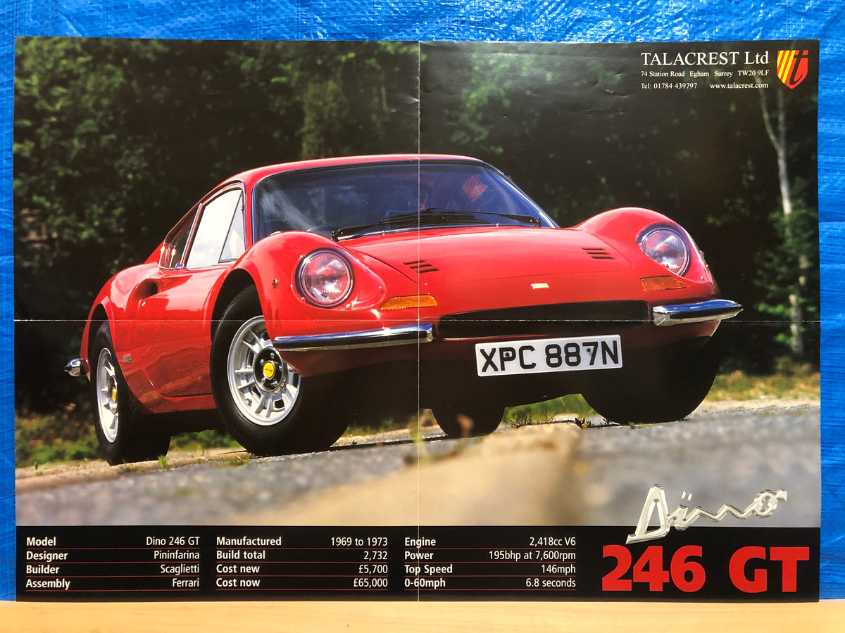 Ferrari 246 Dino GT Poster by Talacrest Ltd – Albaco Collectibles