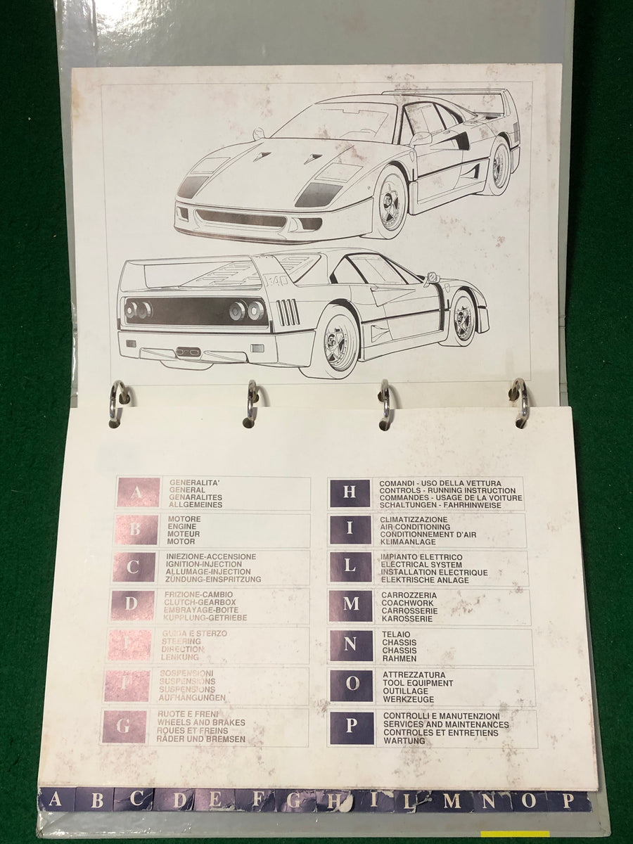 Ferrari F40 Workshop Manual (554/89) – Albaco Collectibles
