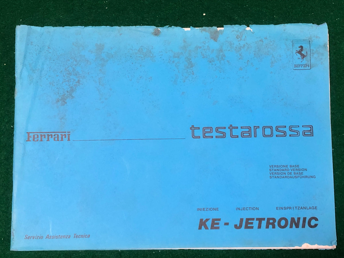 Ferrari Testarossa KE - Jetronic Injection Manual (469/87) – Albaco ...